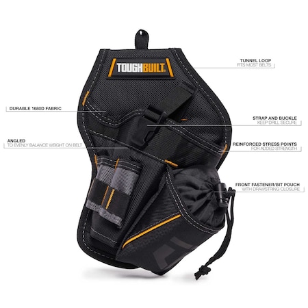 Toughbuilt Holster, Non-ClipTech Pouches, Polyester TB-220-B | Zoro